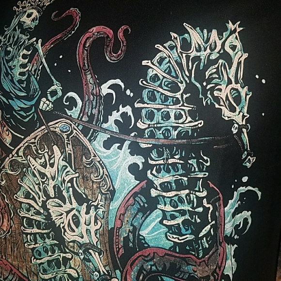 Lowbrow | Shirts | Lowbrow King Neptune Skeleton Riding Seahorse Kraken ...